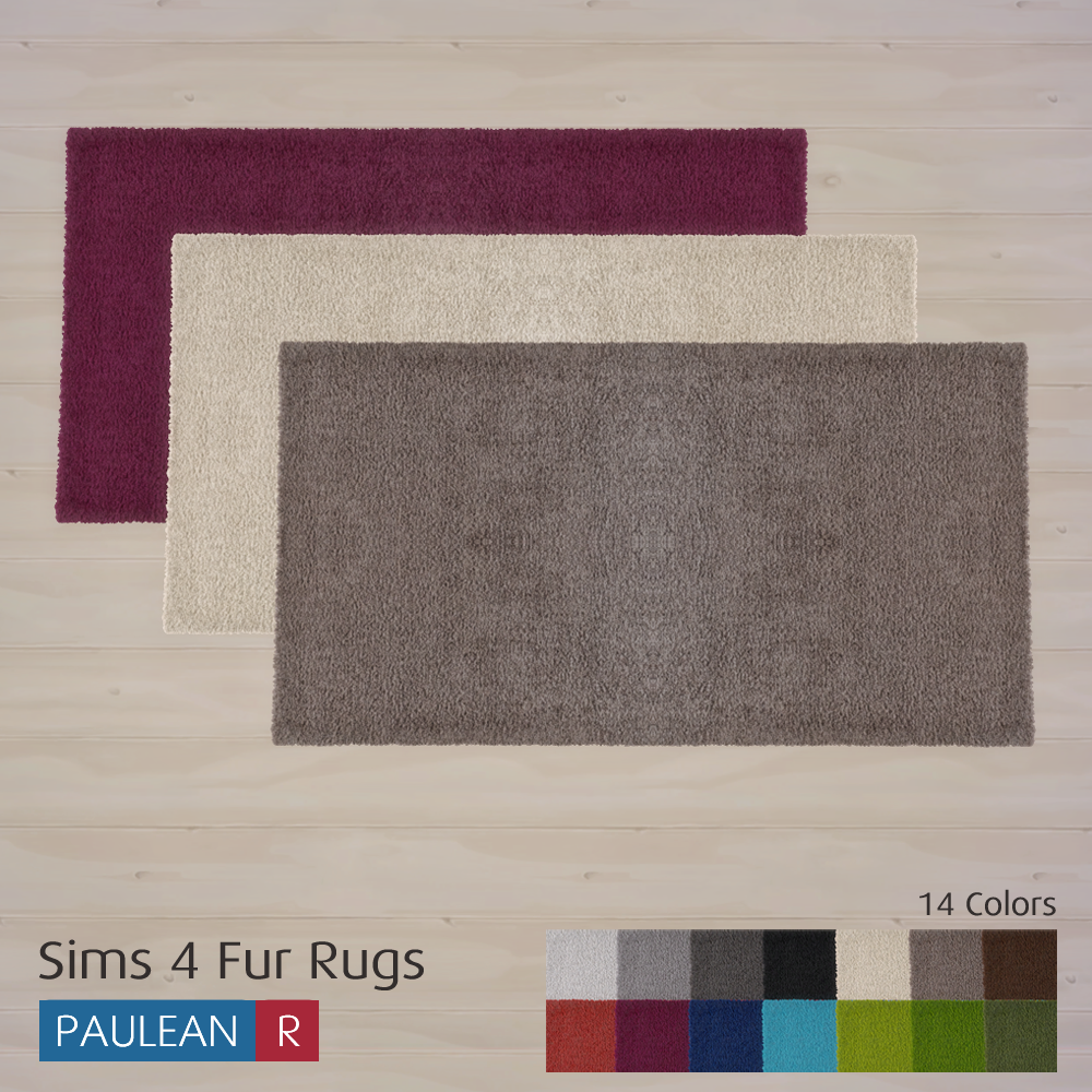 Sims 4 Fur Rugs – 毛茸茸地毯 - Paulean R Sims